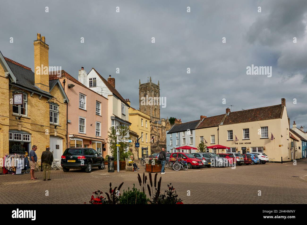Axbridge town square Somerset Stock Photo - Alamy
