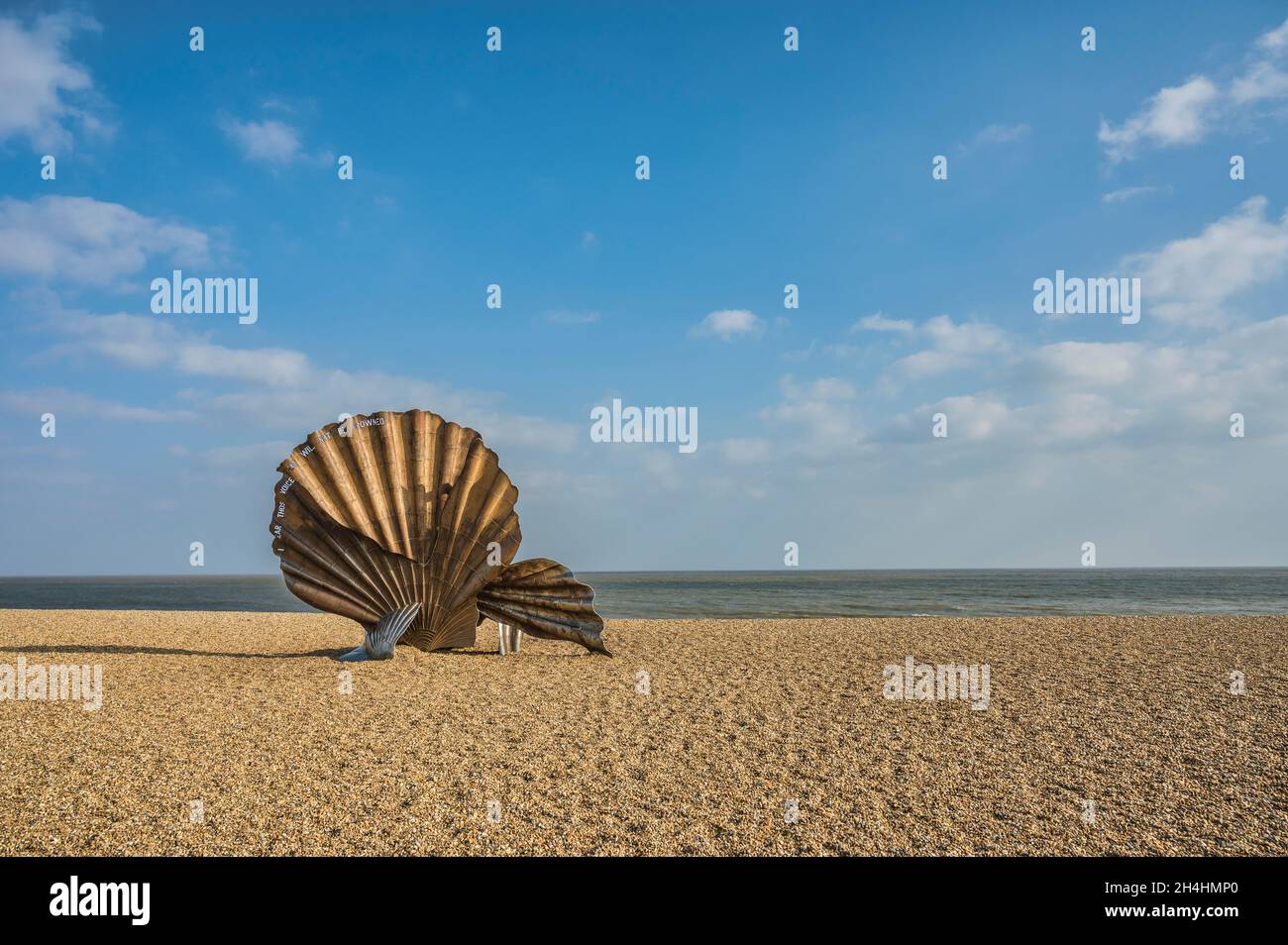 This is the Scallop Shell sculpture, located on the beach of the ...