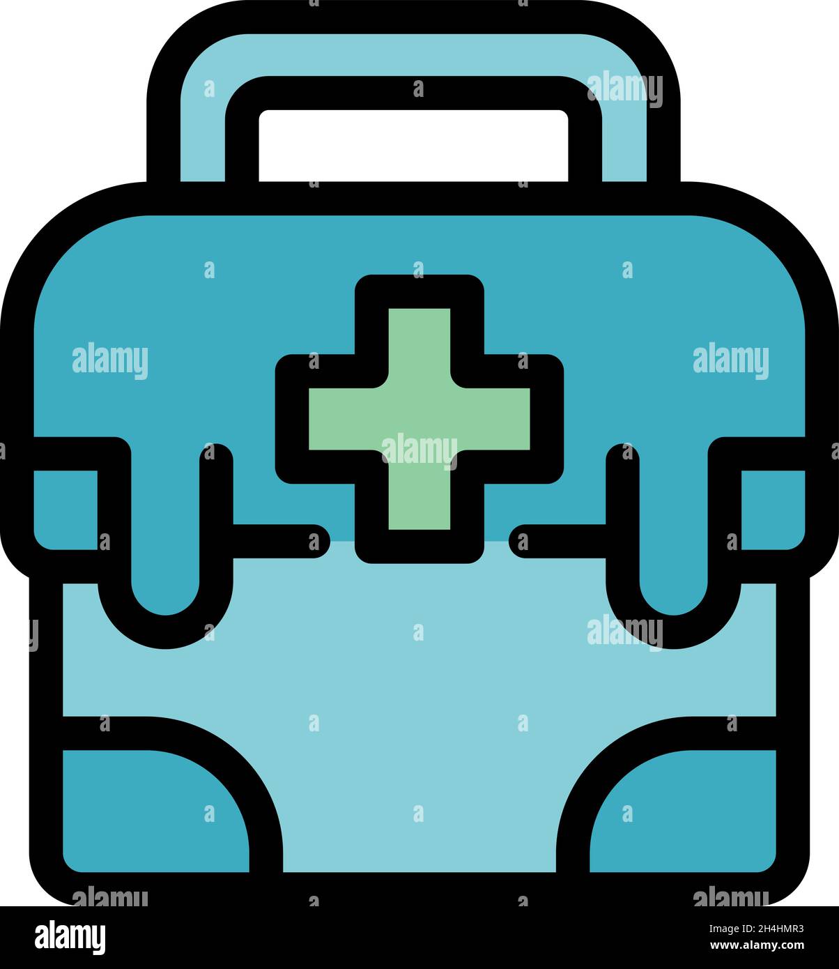 Home nursing first aid kit icon. Outline home nursing first aid kit ...
