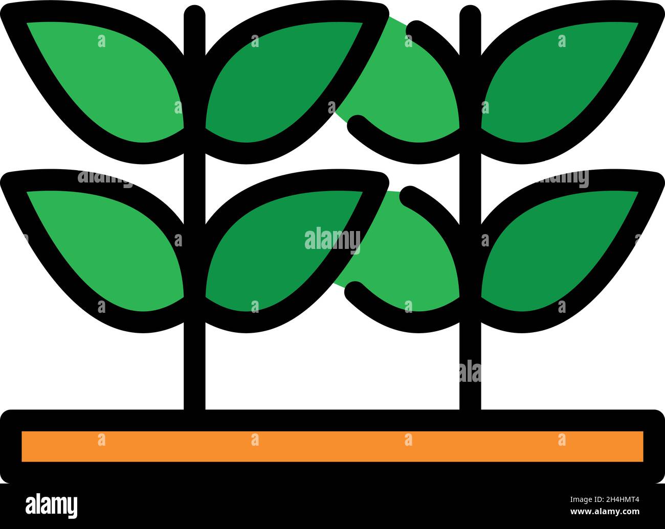 Grow Plants Icon Outline Grow Plants Vector Icon Color Flat Isolated