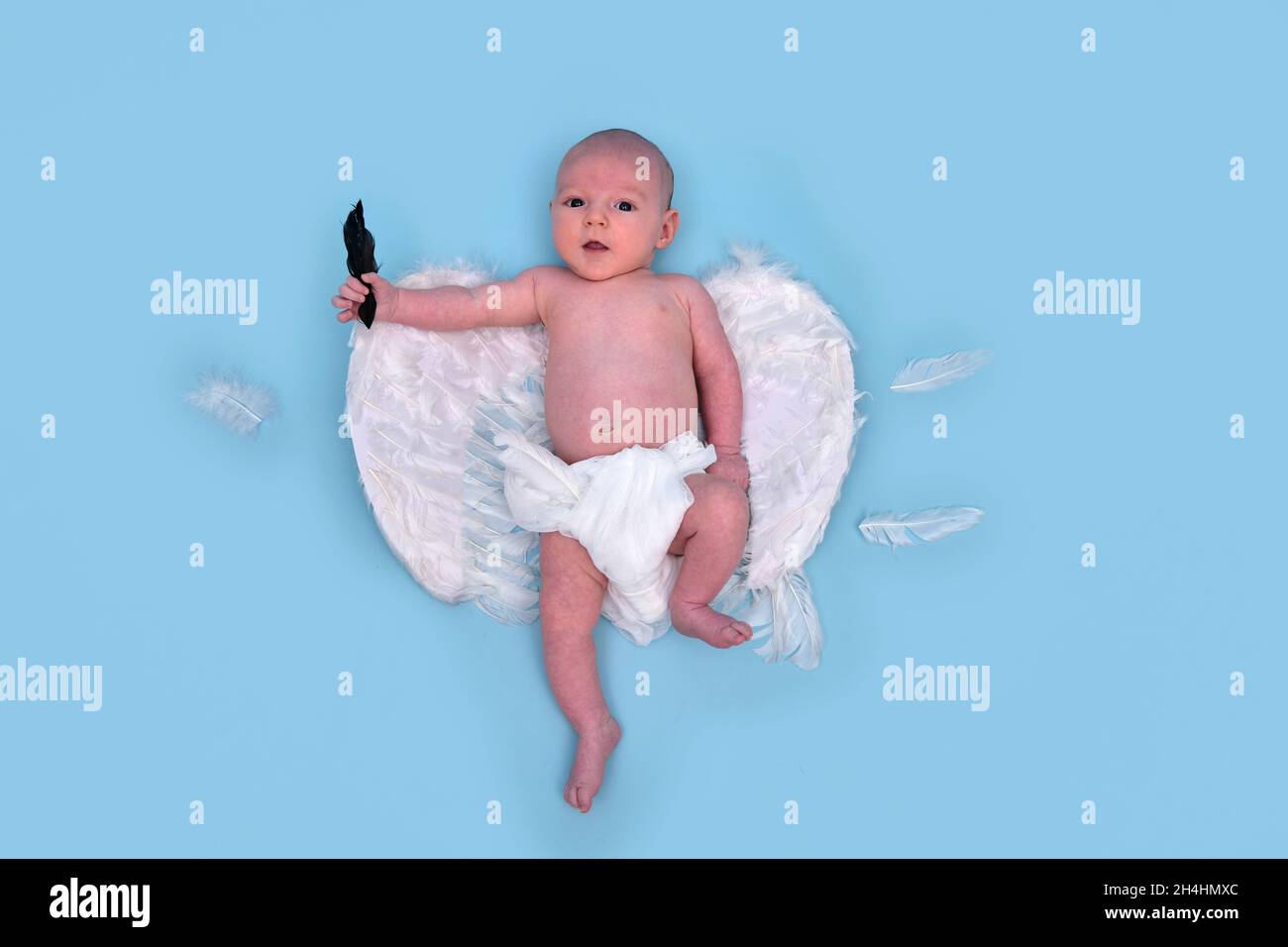 Blue Baby Angel Background