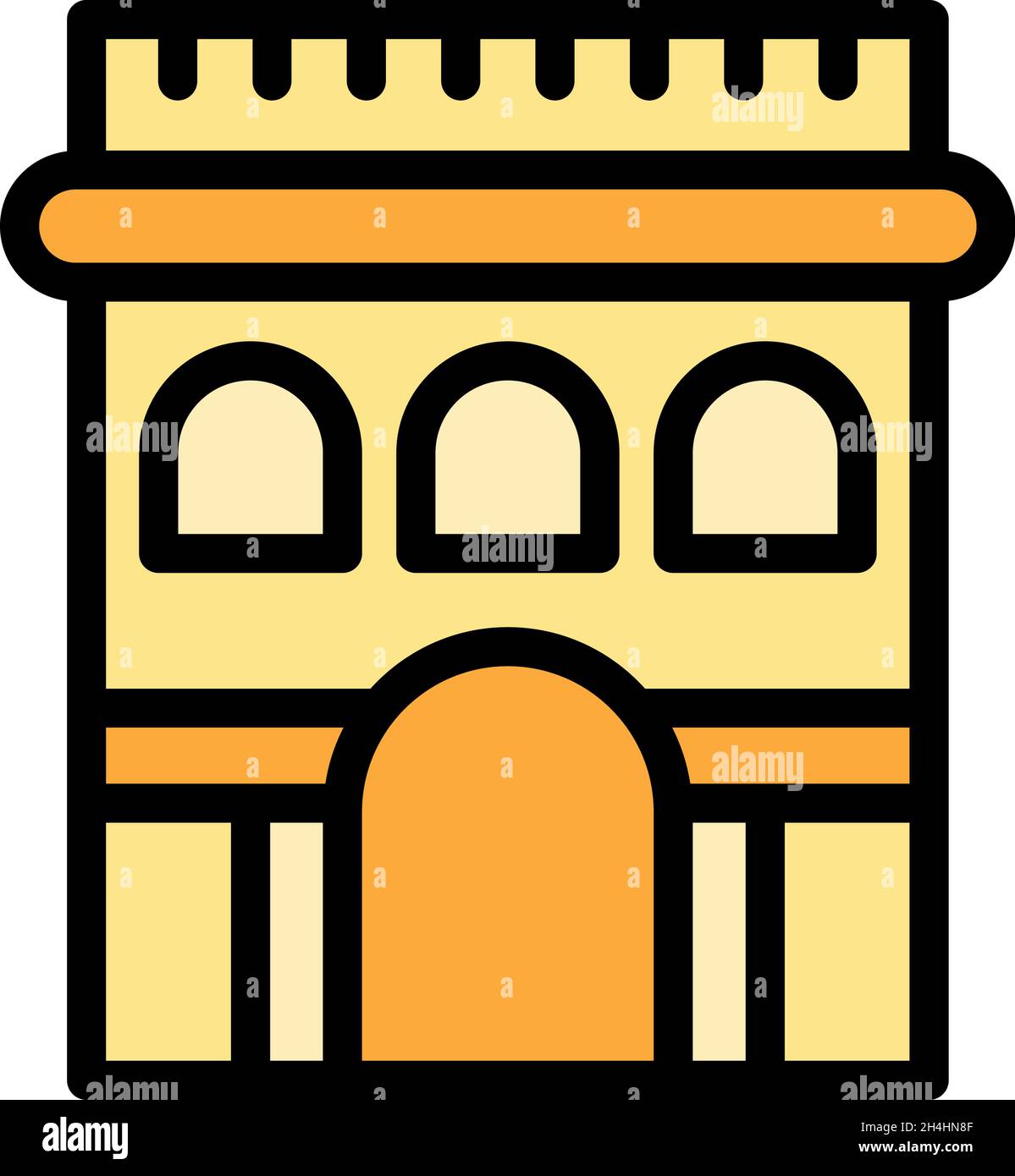 Sightseeing city arch icon. Outline sightseeing city arch vector icon ...