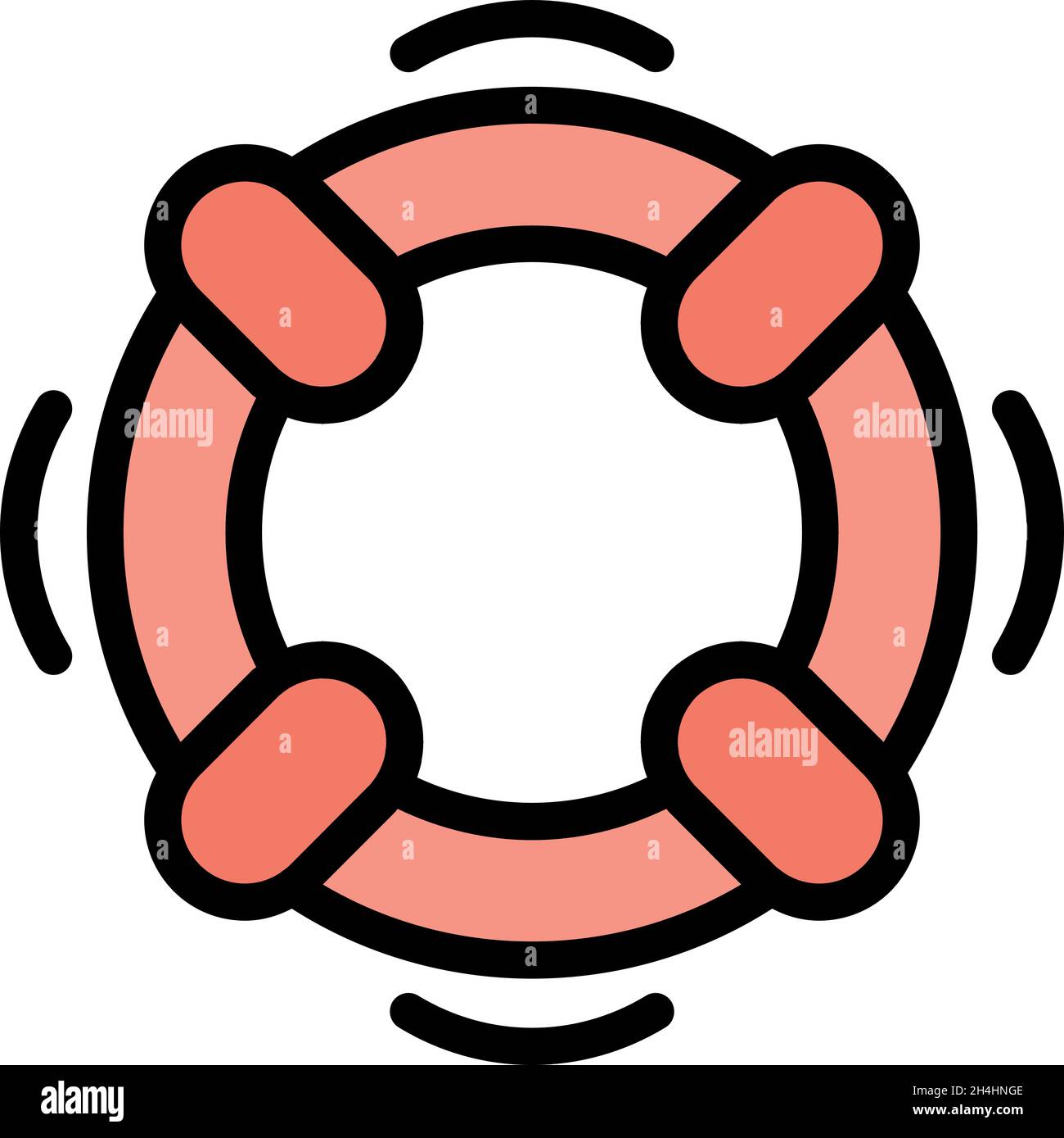 Lifeline icon. Outline lifeline vector icon color flat isolated Stock ...