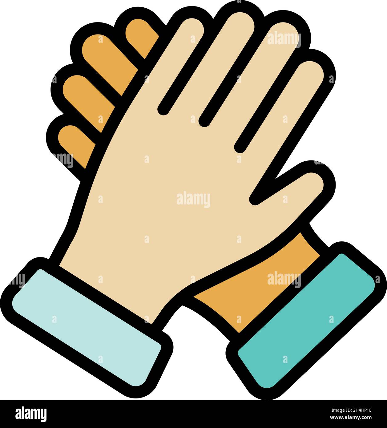 Applause icon. Outline applause vector icon color flat isolated Stock ...