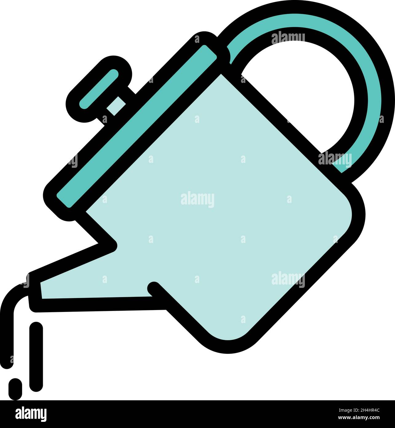 Watering can icon. Outline watering can vector icon color flat isolated ...