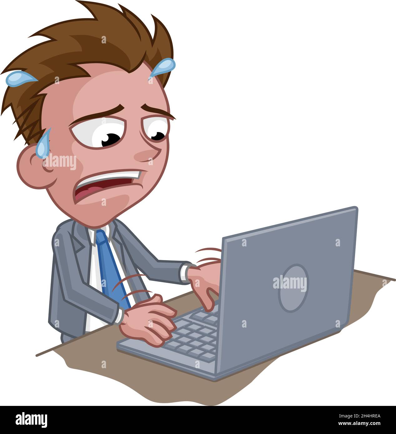 Animated Person Typing