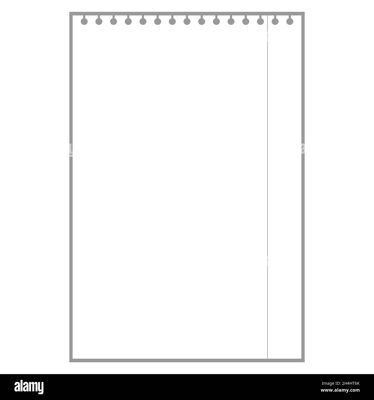 blank white notepad sheet for notes with ring holes Stock Vector Image ...