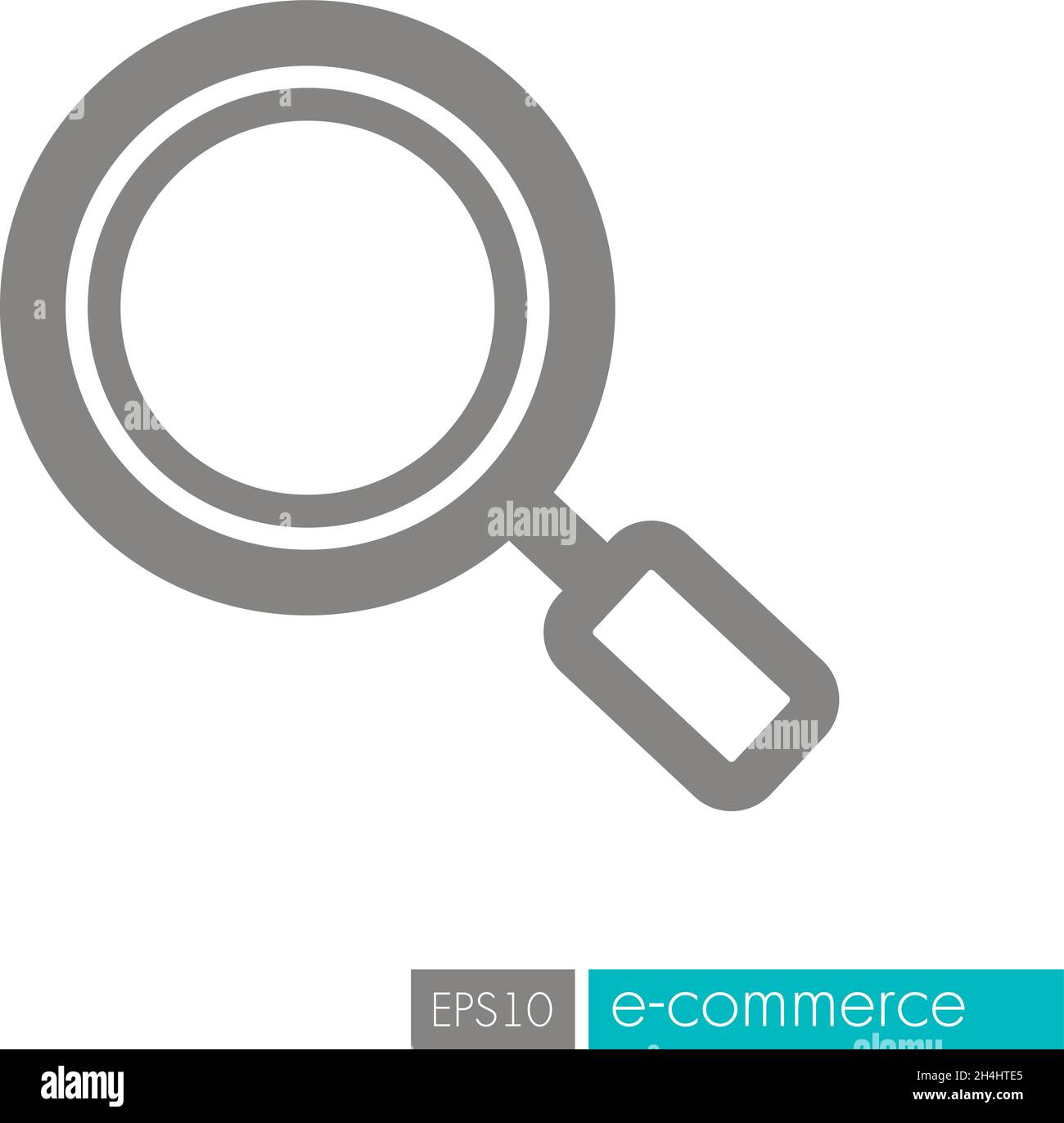 Search magnifier icon. Magnifying glass symbol. Zoom pictogram. E ...