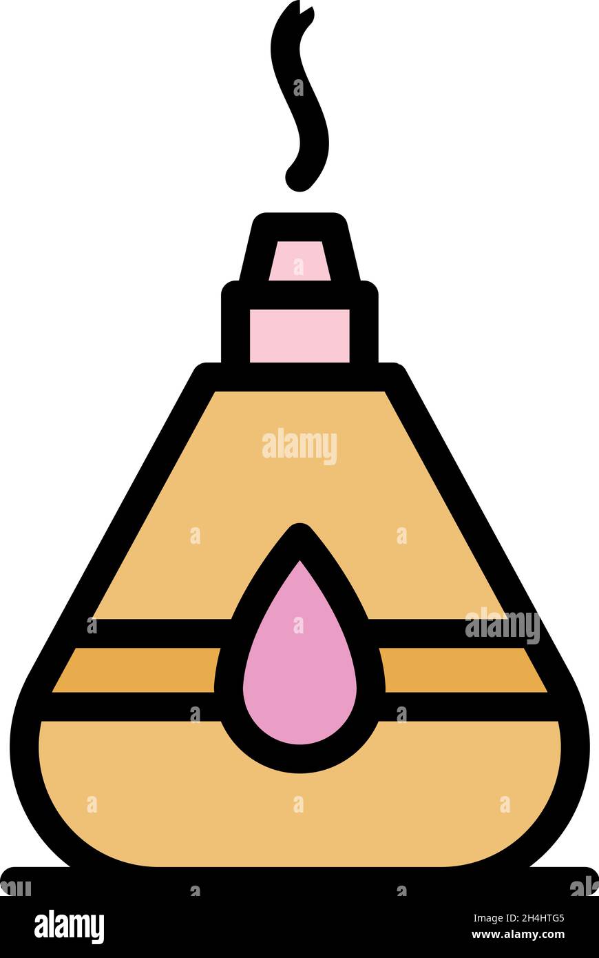 Smoking diffuser icon. Outline smoking diffuser vector icon color flat ...