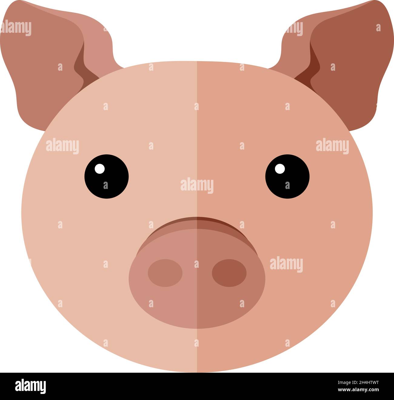 Color line pig head hi-res stock photography and images - Alamy