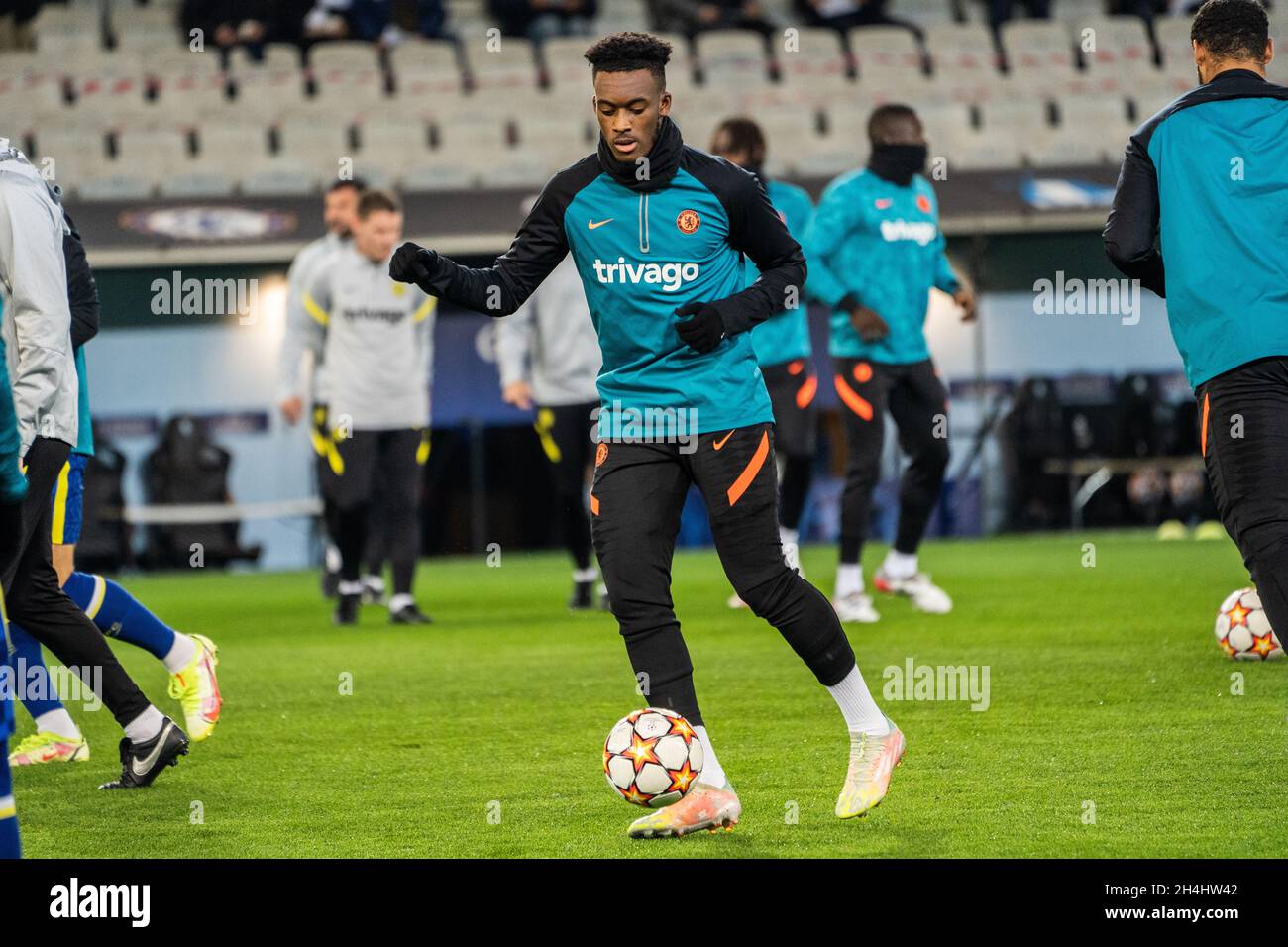Malmo, Sweden. 02nd Nov, 2021. Callum Hudson-Odoi of Chelsea FC is ...