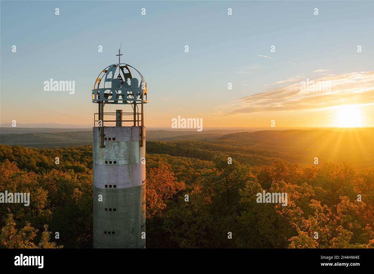 Unique geodesic tower next to Szada town in Hungary. The builders ...