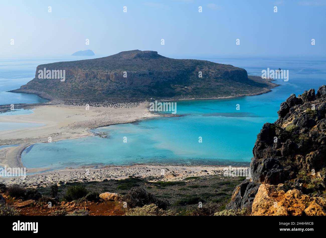 Scenic Balos beach in Cre Stock Photo - Alamy