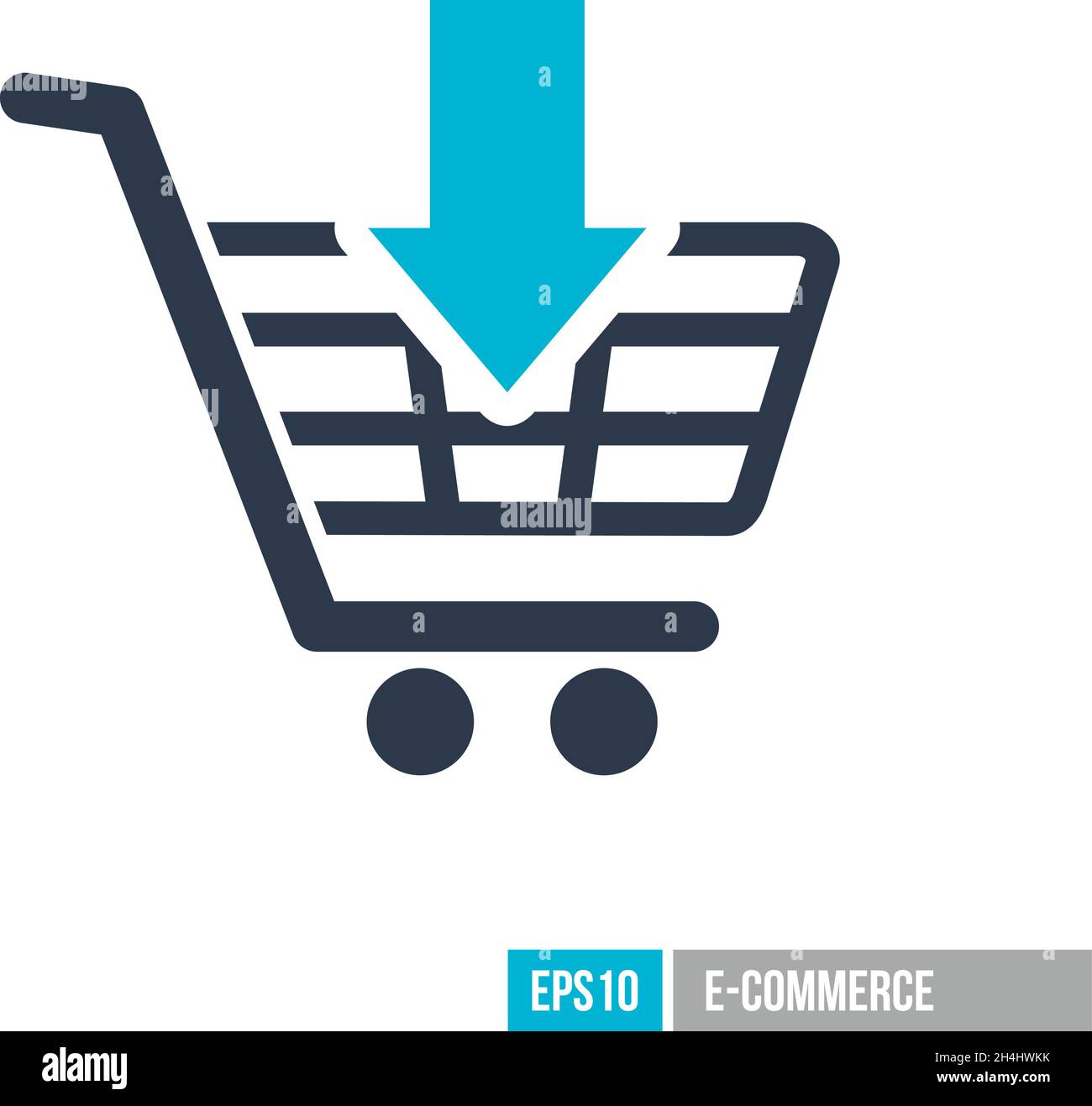 Shopping cart with an arrow icon. E-commerce sign. Graph symbol for ...