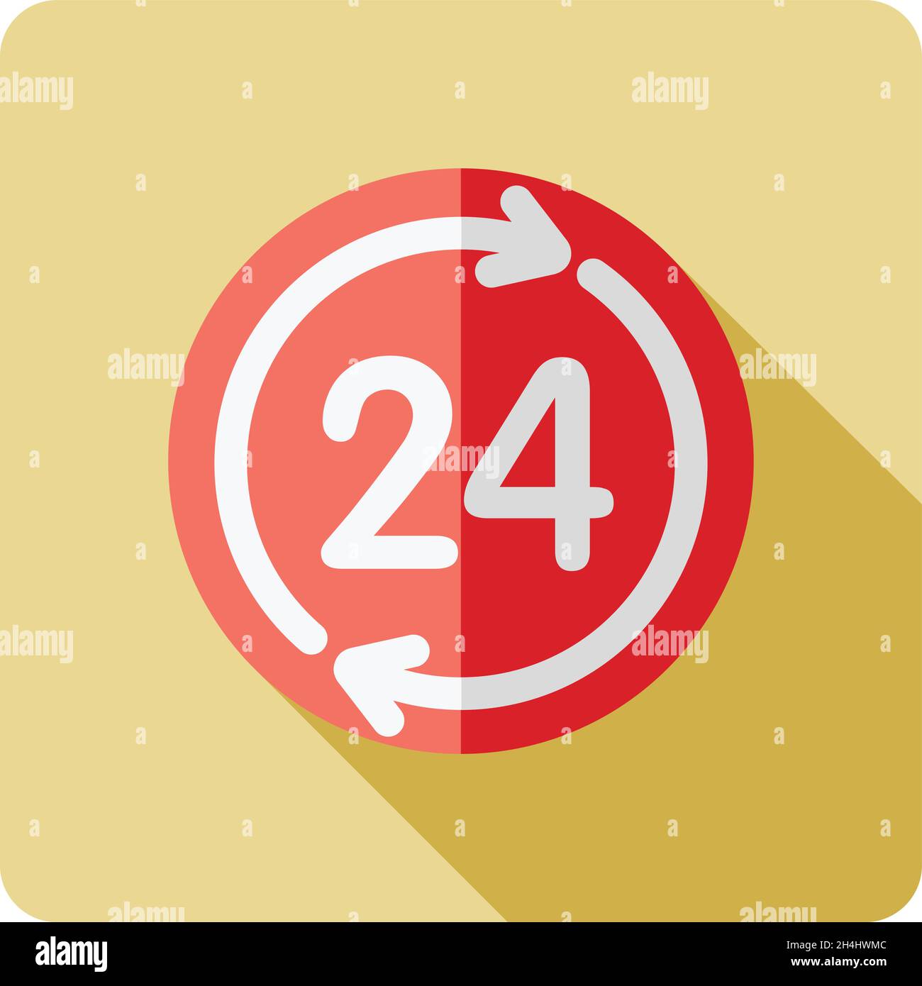 Twenty four hour icon. E-commerce sign. Graph symbol for your web site ...