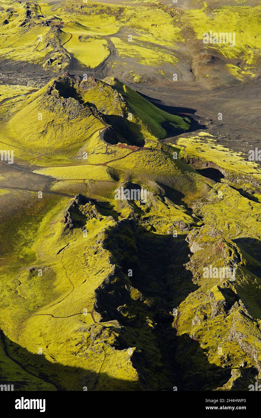 Islande. Region volcanique de Lakagigar. Volcan Laki. // Iceland ...