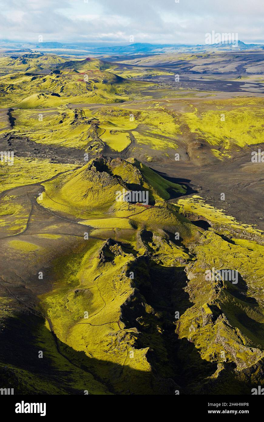 Islande. Region volcanique de Lakagigar. Volcan Laki. // Iceland ...