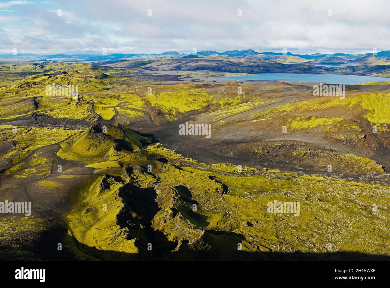 Islande. Region volcanique de Lakagigar. Volcan Laki. // Iceland ...