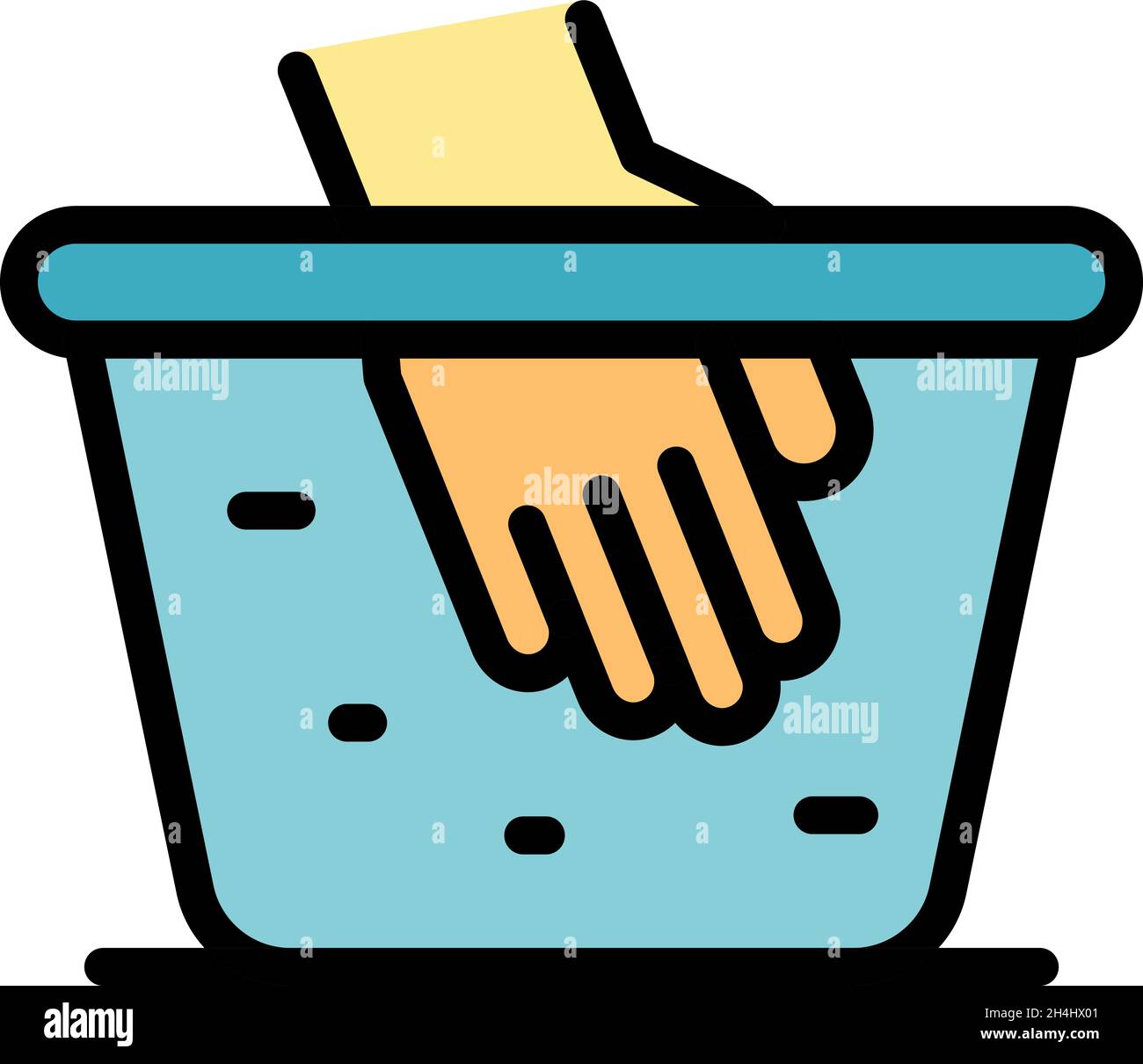 Washing softener basin icon. Outline washing softener basin vector icon ...