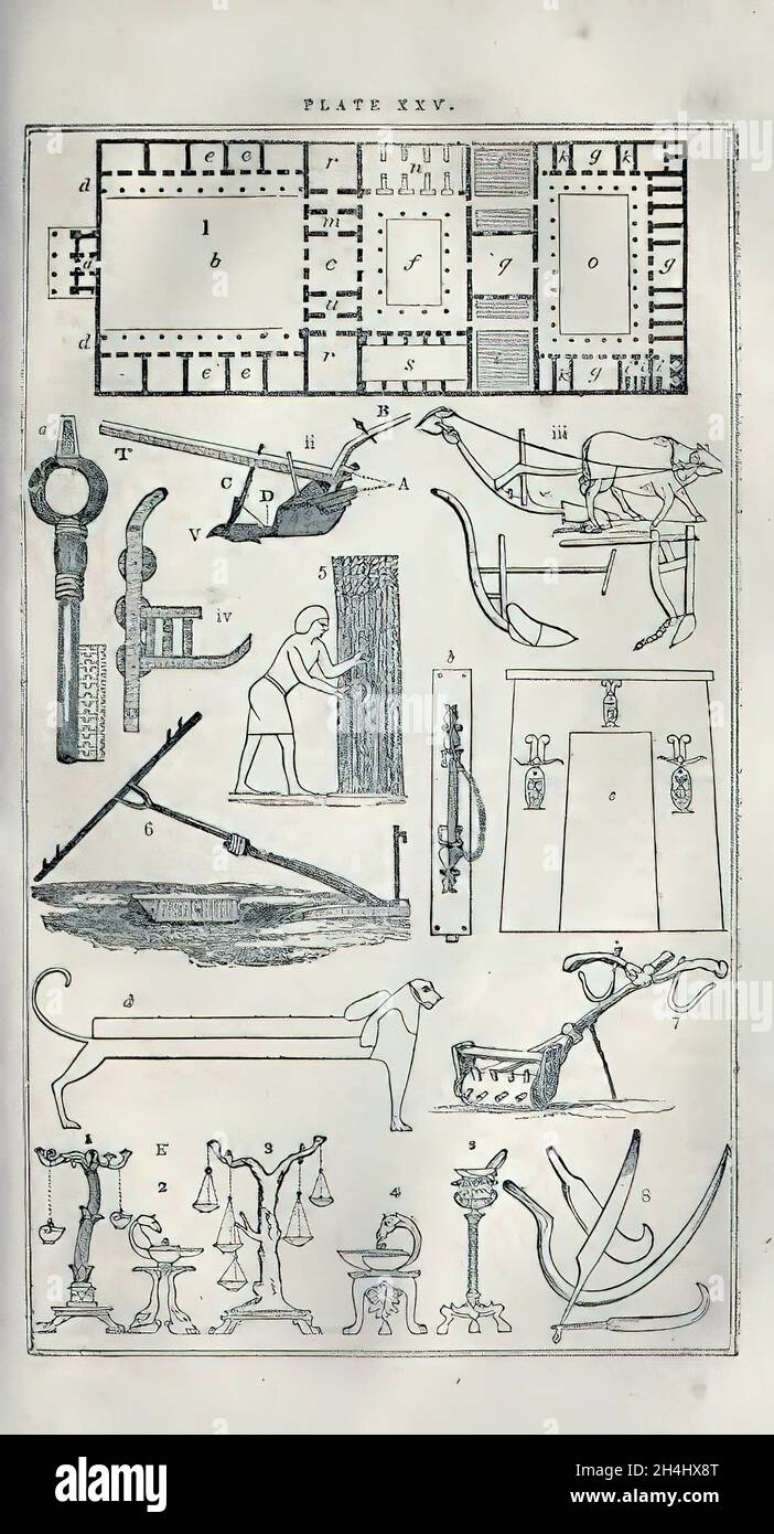 Vintage 19th century illustration of Greek and Roman mythology icons ...