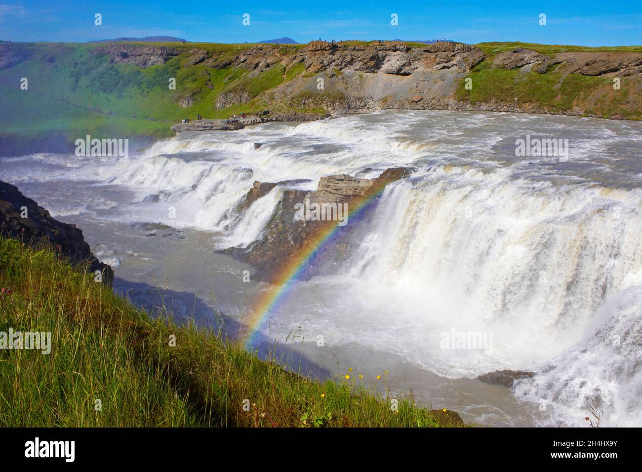 Islande, Chutes de Gullfoss // Iceland, Gullfoss waterfall Stock Photo ...