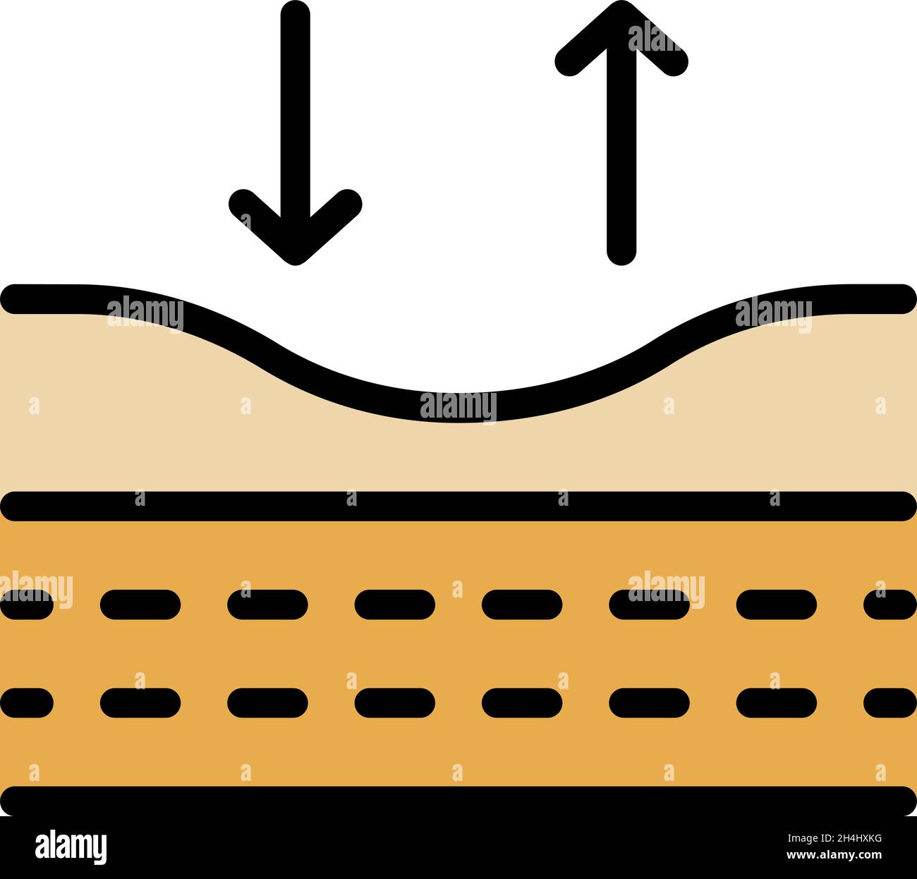 Wrinkles care icon. Outline wrinkles care vector icon color flat ...
