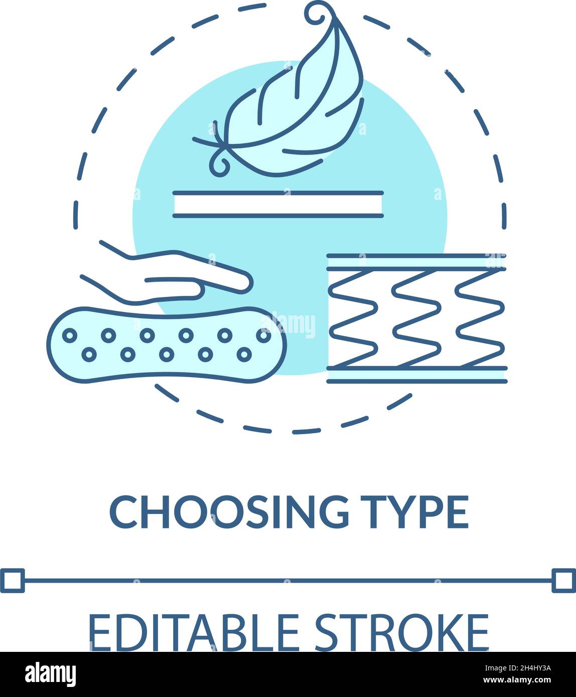 Choosing type blue concept icon Stock Vector Image & Art - Alamy