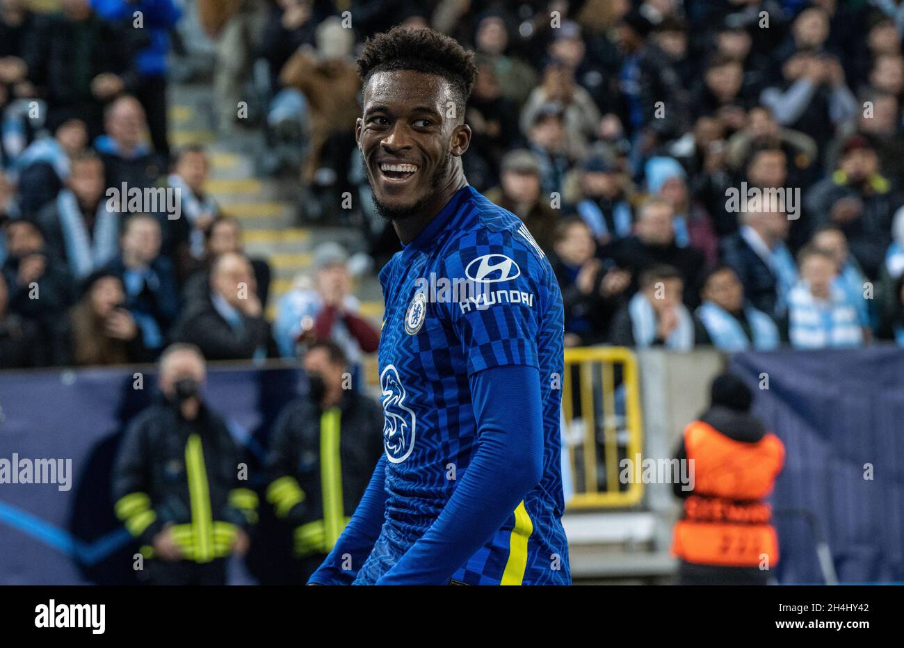 Malmo, Sweden. 02nd Nov, 2021. Callum Hudson-Odoi (20) of Chelsea FC ...