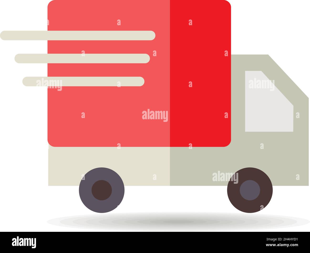 Fast shipping delivery truck flat icon. E-commerce sign. Graph symbol ...