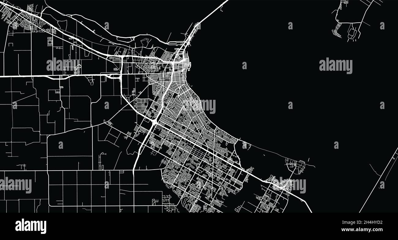 Urban vector city map of Corpus Christi, Texas , United States of ...