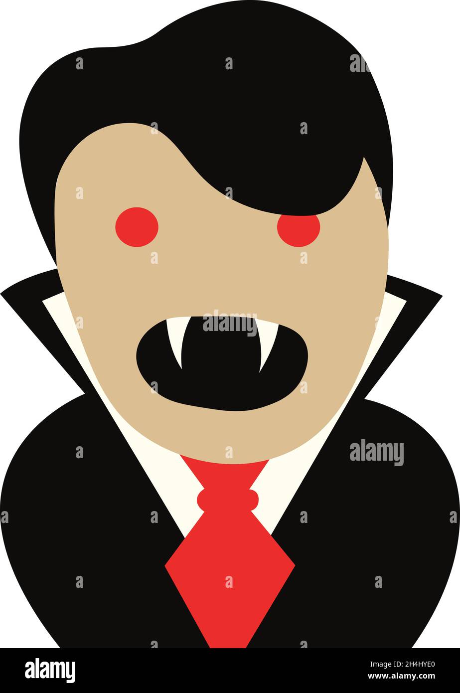 Illustration of a vampire logotype on a white background. Vector image ...