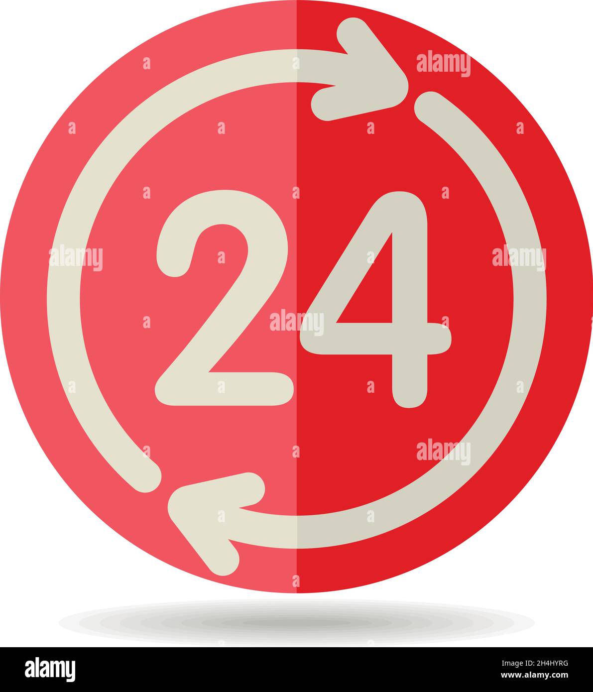 Twenty four hour icon. E-commerce sign. Graph symbol for your web site ...