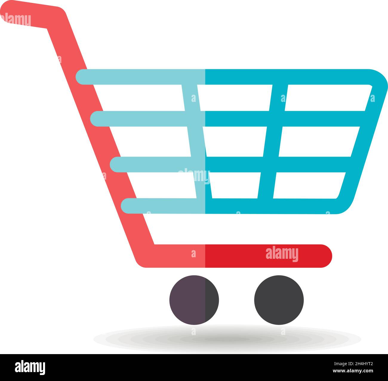 Shopping mall cart isolated vector icon. E-commerce sign. Graph symbol ...