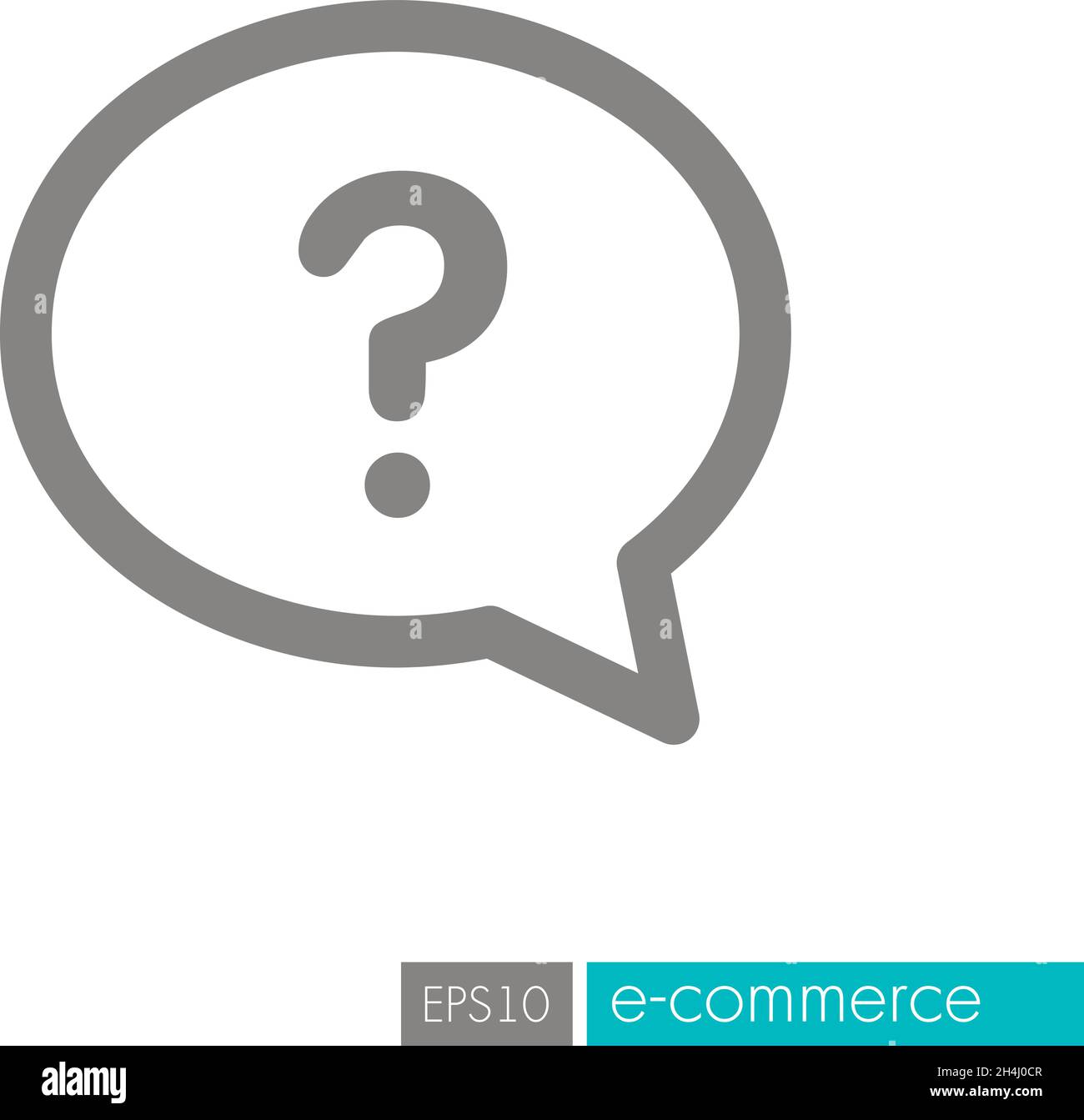 Speech bubble with question mark icon. E-commerce sign. Graph symbol ...