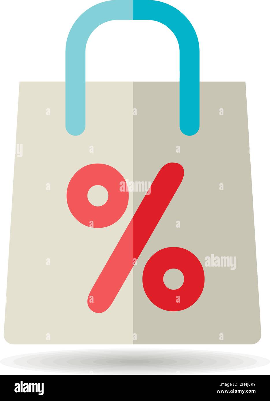 Shopping bag with percent symbol icon. E-commerce sign. Graph symbol ...
