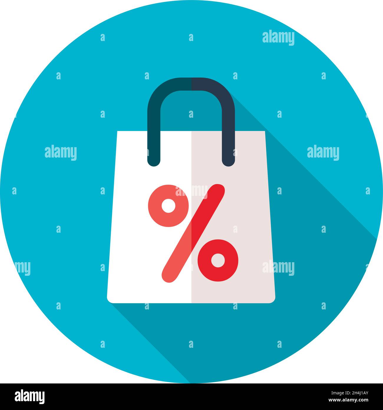 Shopping bag with percent symbol icon. E-commerce sign. Graph symbol ...