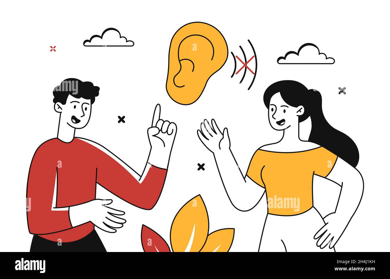 Deaf people concept Stock Vector Image & Art - Alamy