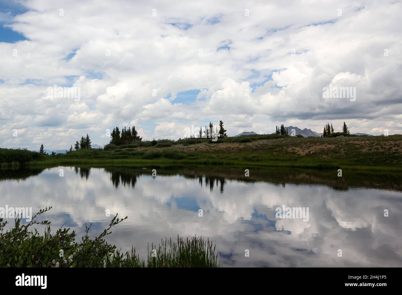Alpine lake at the top of Independence Pass near Aspen, Colorado, USA ...