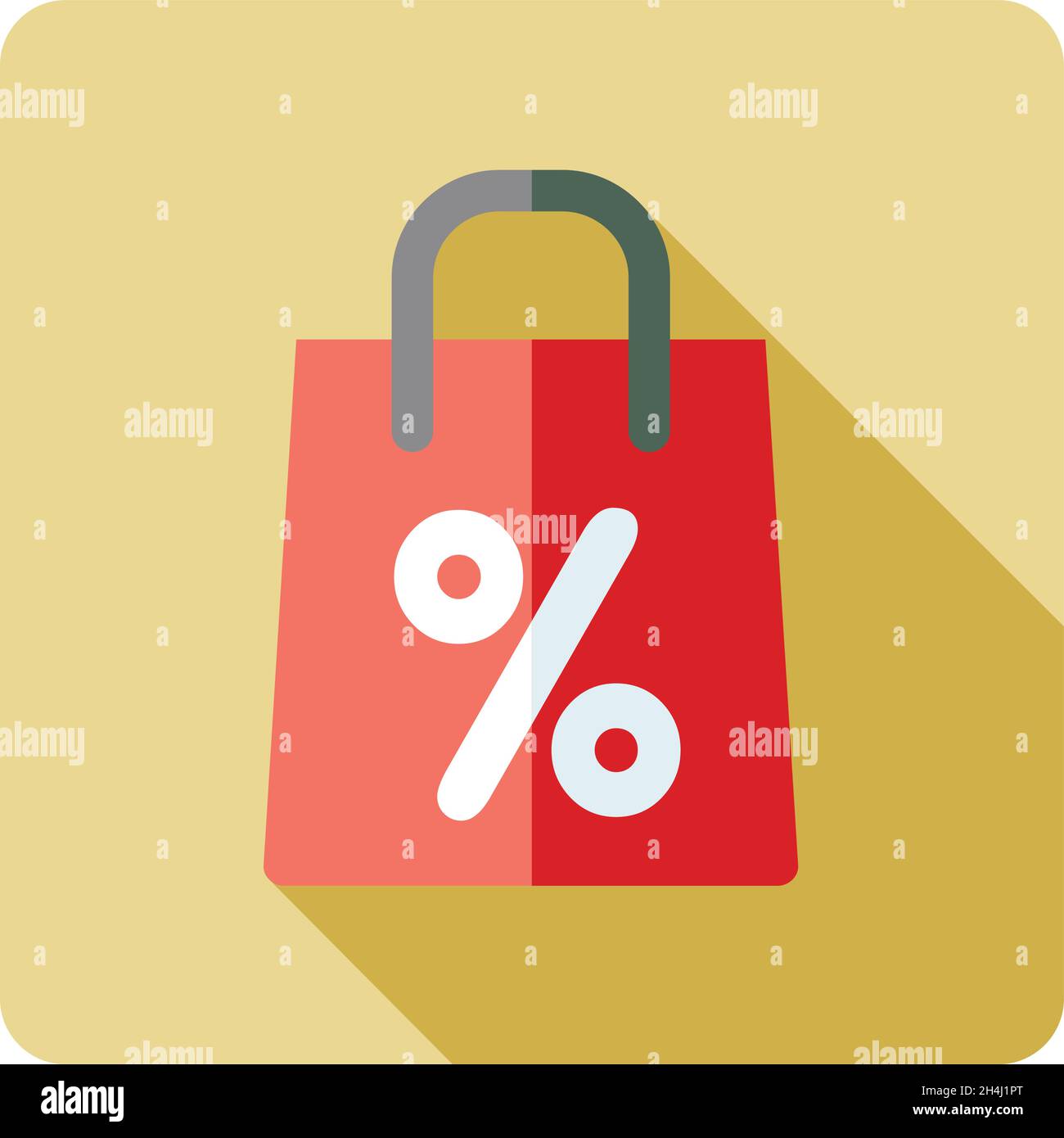 Shopping bag with percent symbol icon. E-commerce sign. Graph symbol ...