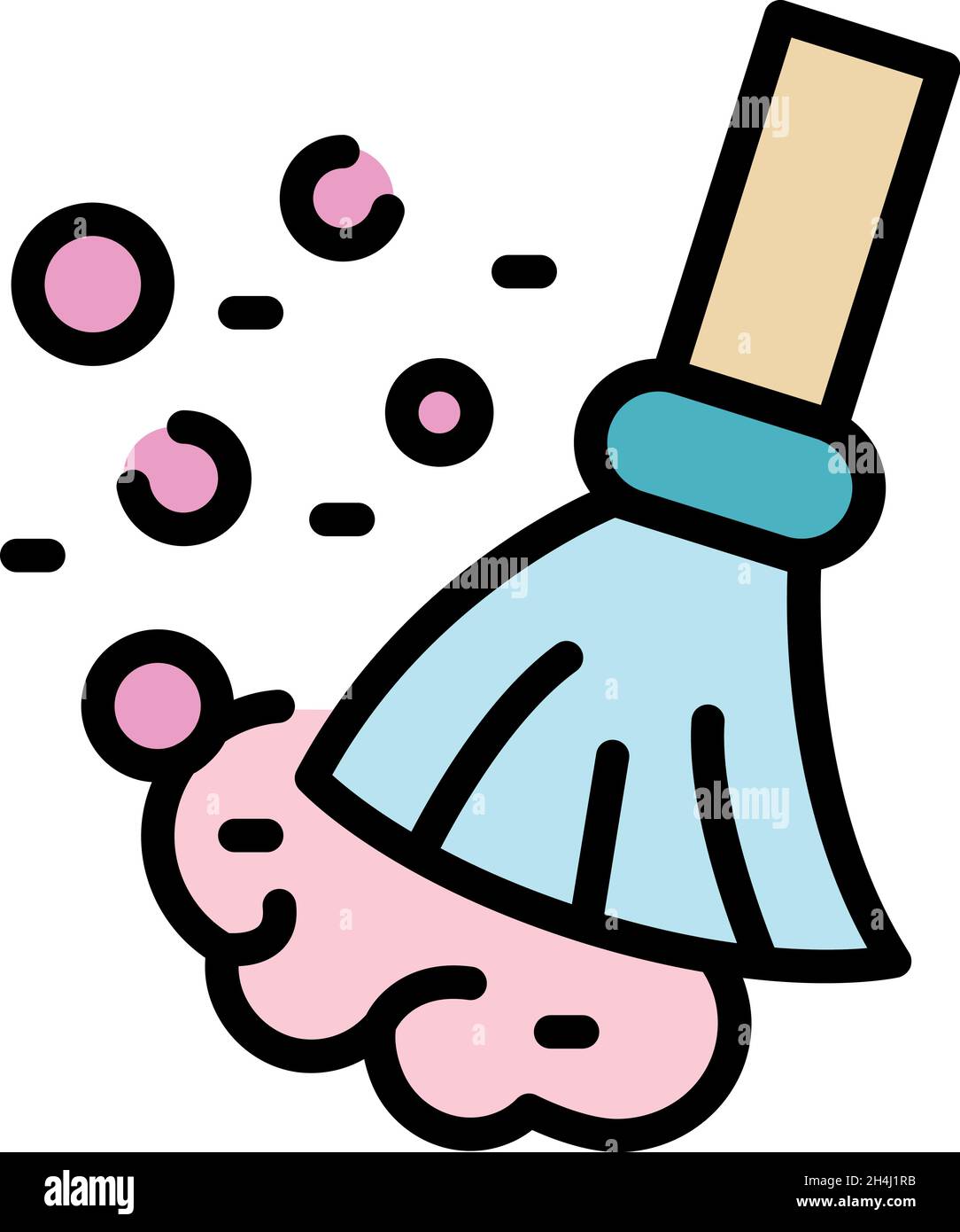 Broom clean disinfection icon. Outline broom clean disinfection vector ...