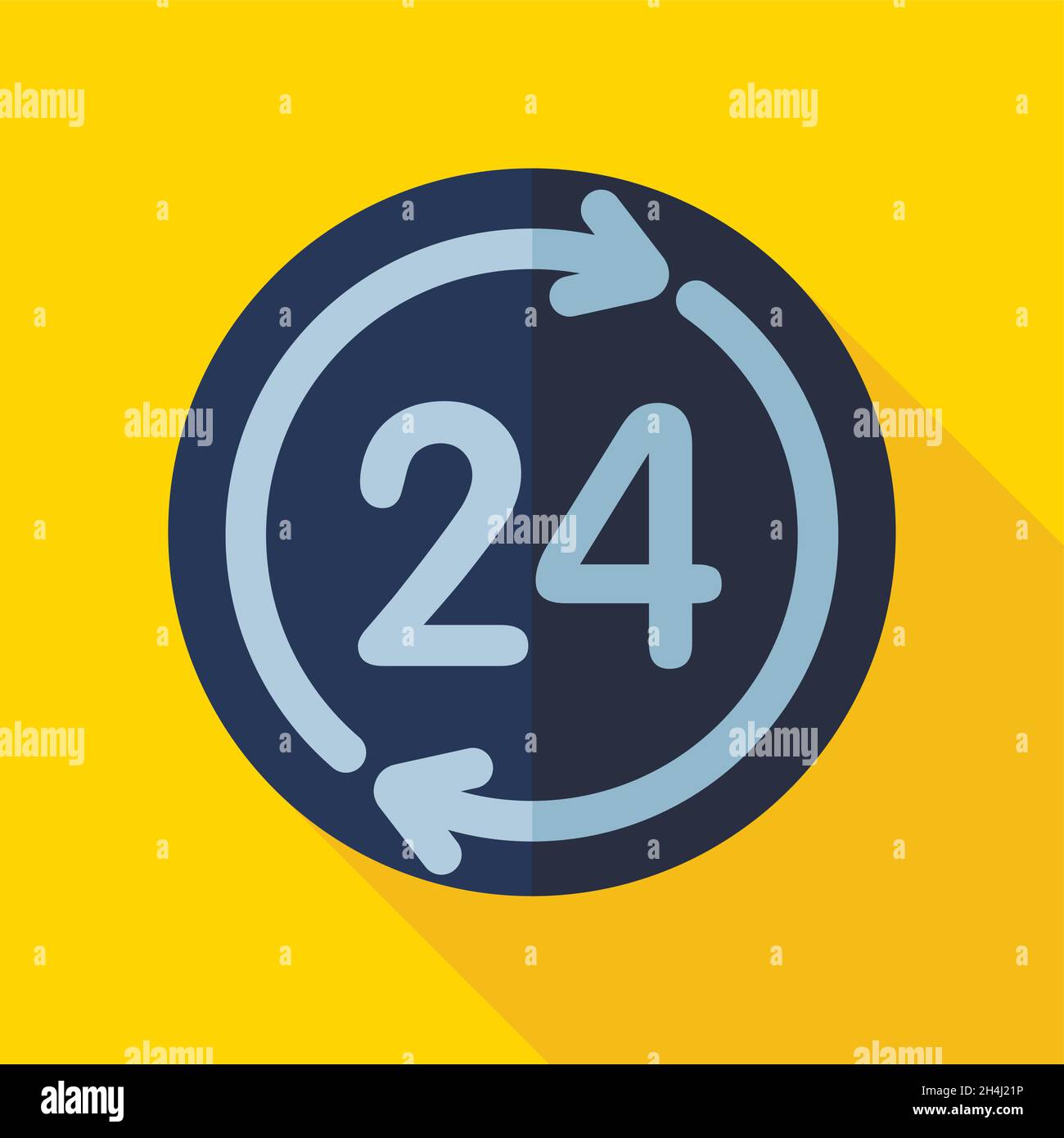 Twenty four hour icon. E-commerce sign. Graph symbol for your web site ...
