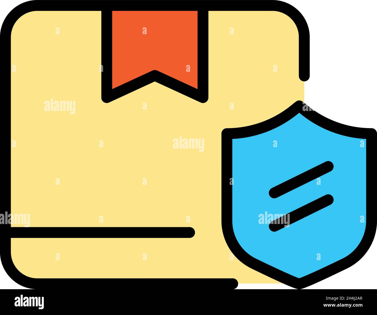 Parcel home delivery icon. Outline parcel home delivery vector icon ...