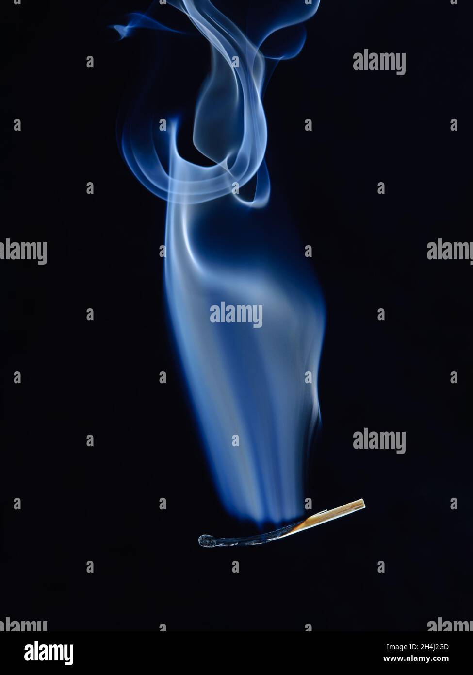 Extinguished and smoking match, Match extinguished and smoking Stock ...