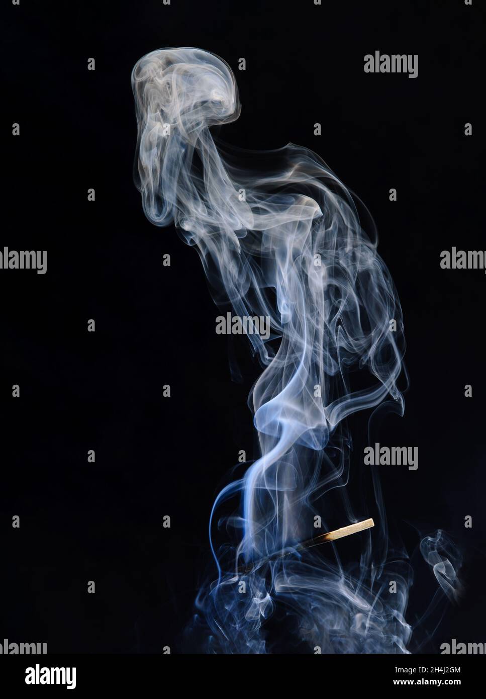 Extinguished and smoking match, Match extinguished and smoking Stock ...