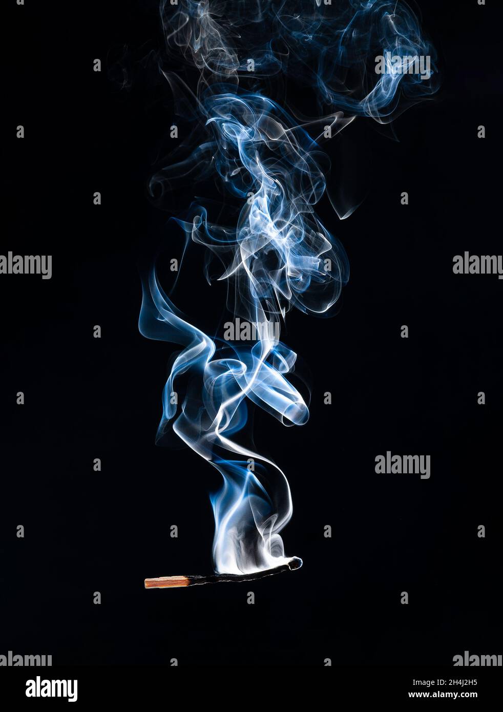 Extinguished and smoking match, Match extinguished and smoking Stock ...