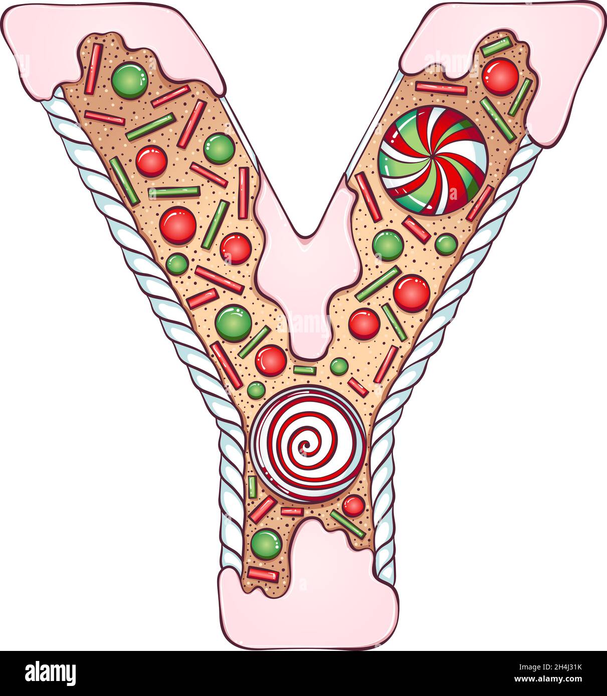 Alphabet gingerbread letter Y Stock Vector Image & Art - Alamy