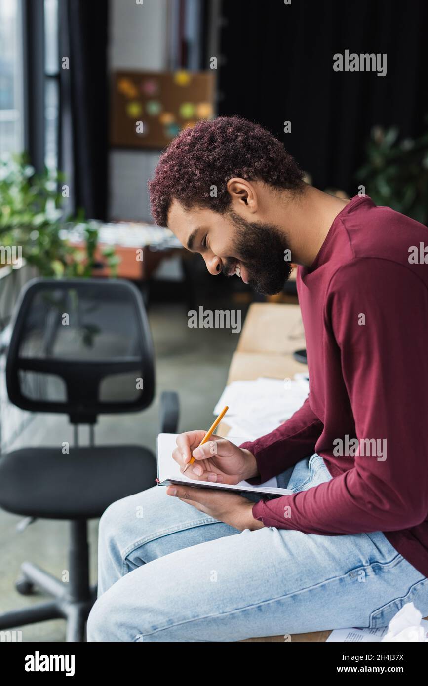 Profile view happy handsome businessman hi-res stock photography and ...