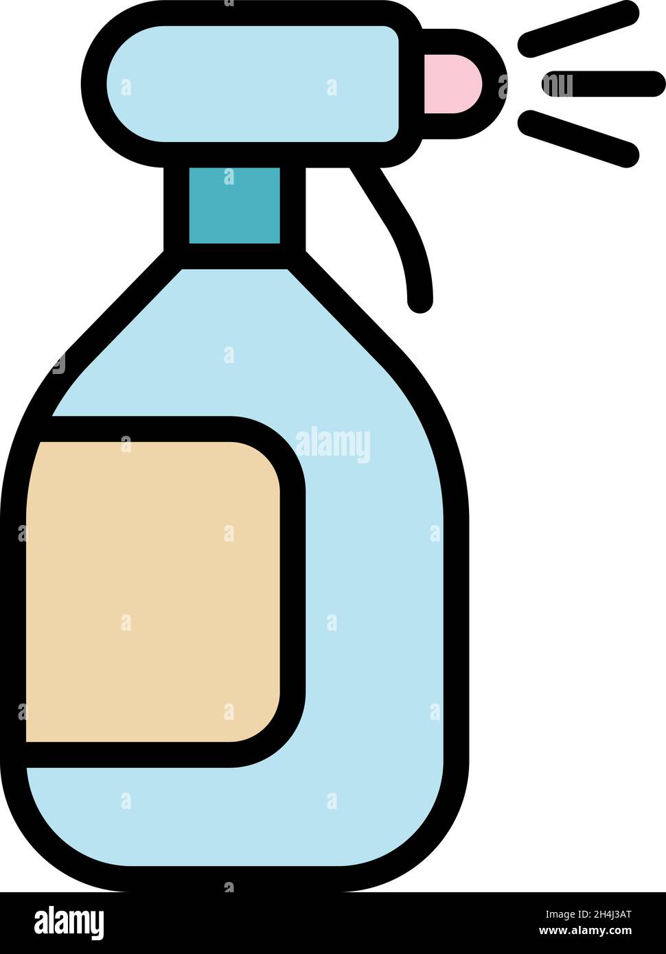 Spray disinfection icon. Outline spray disinfection vector icon color ...