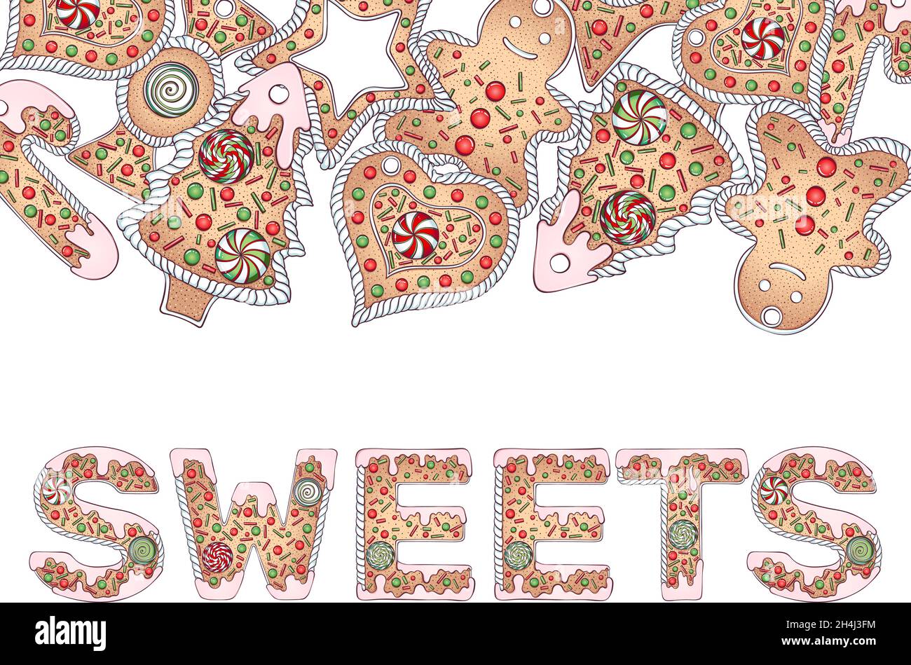 Gingerbread man frame Stock Vector Images - Alamy