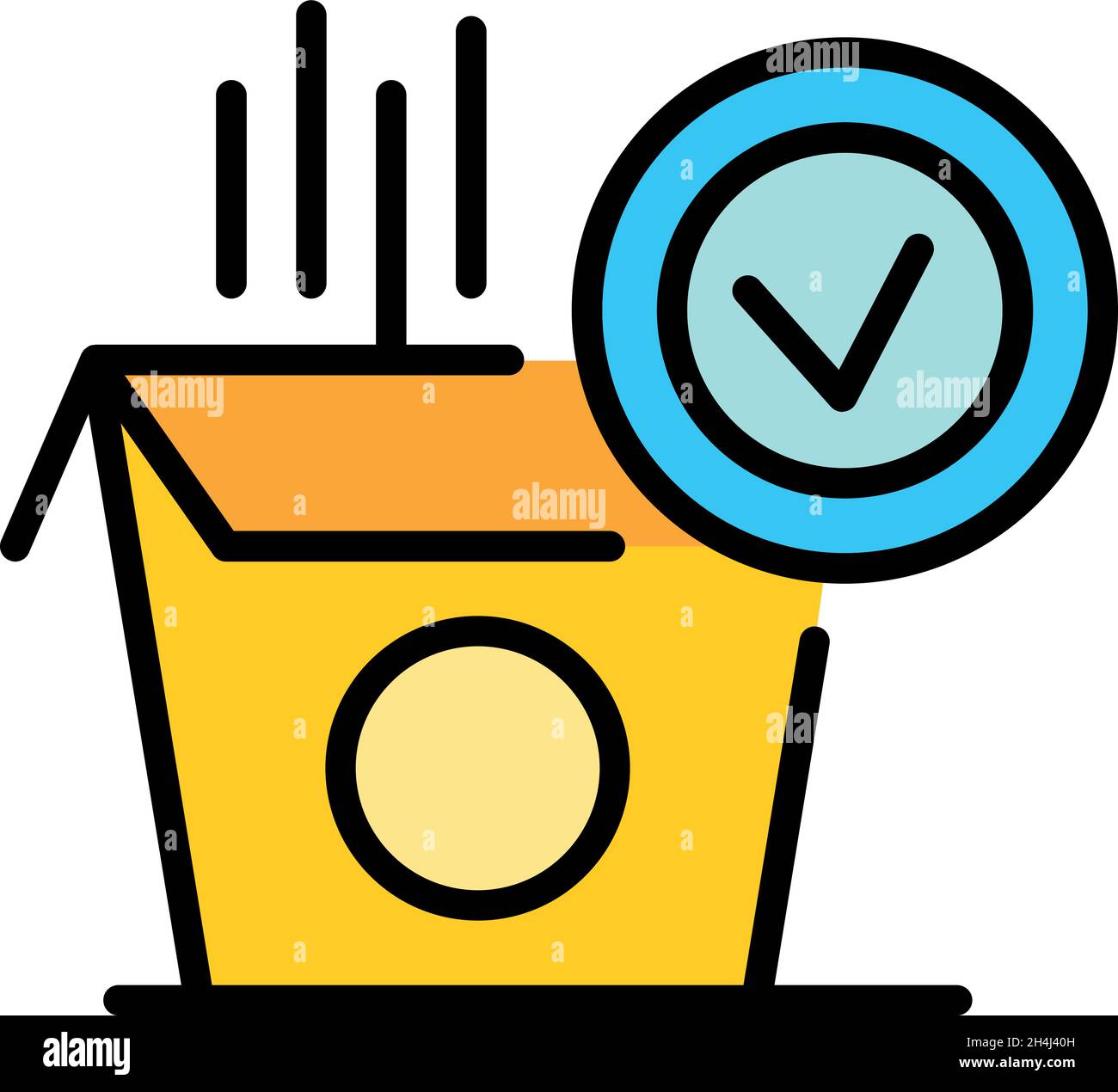 Open delivered parcel icon. Outline open delivered parcel vector icon ...